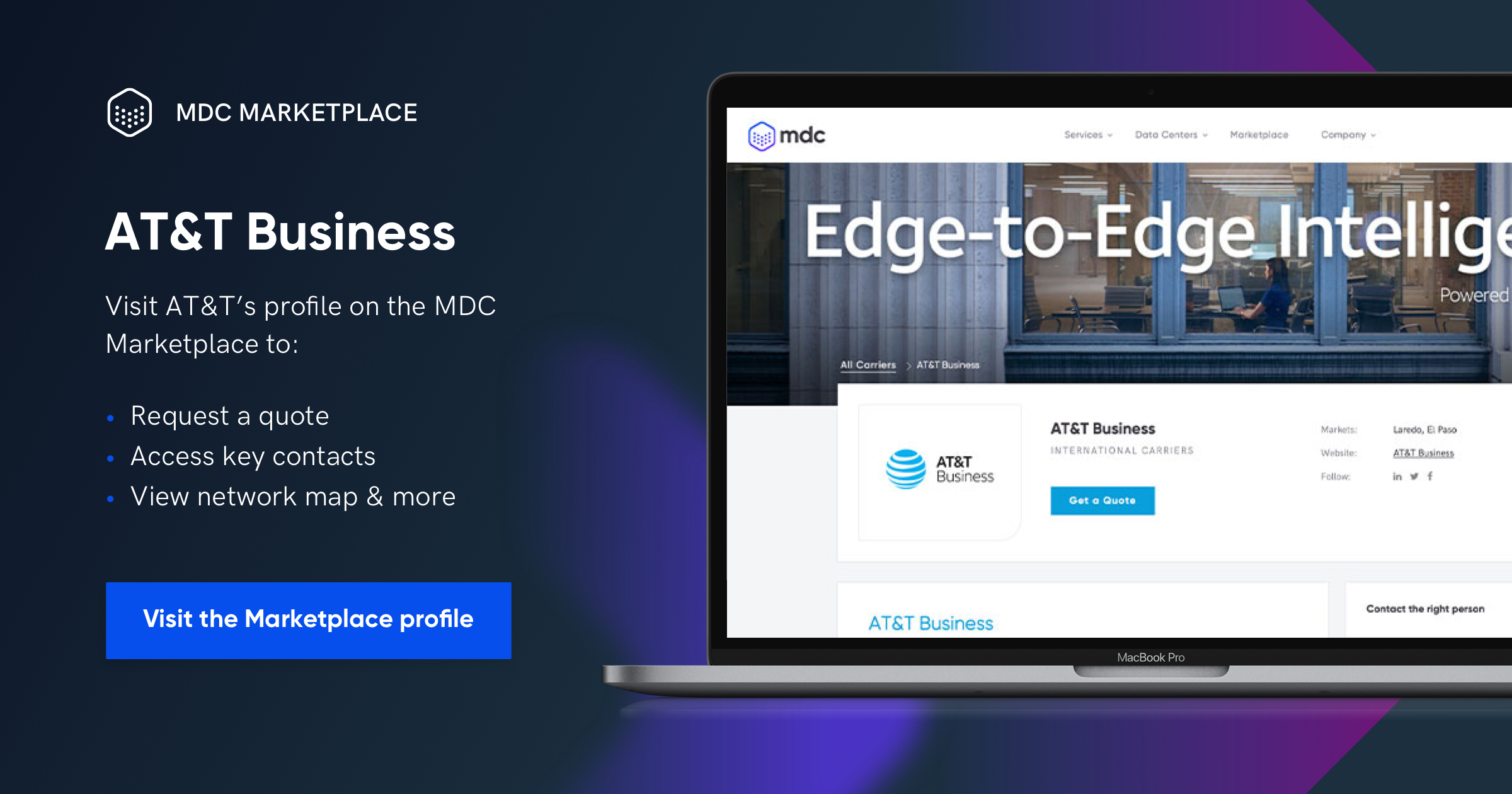 Connect to AT&T Business | MDC Marketplace | MDC Data Centers