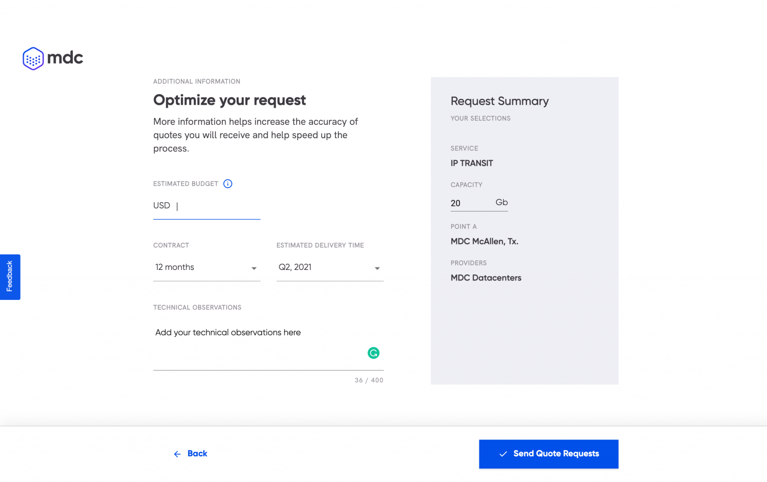 How to create & submit multiple quotes requests using the MDC ...